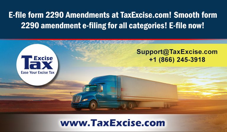 Report form 2290 HVUT amendments online at TaxExcise.com! | TaxExcise ...