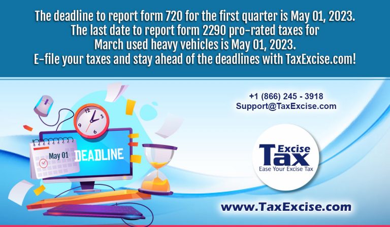 Deadline Alert! May 01, 2023, is the Deadline for Form 720 and Pro ...