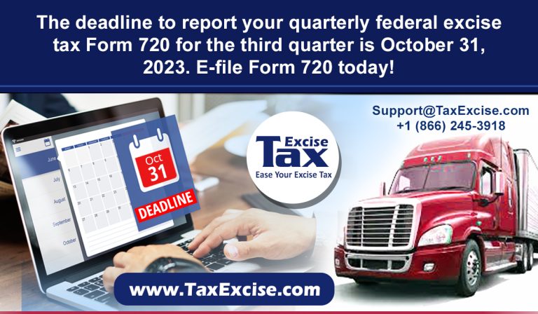 Act Now, The Deadline to Report Form 720 for the Third Quarter is ...
